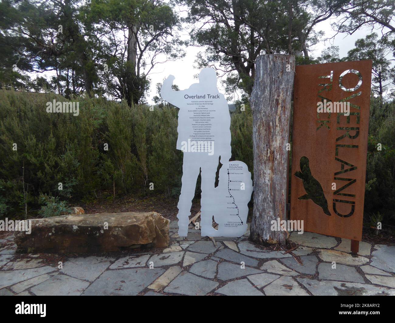 The Overland Track. Australian bushwalking track.Cradle Mountain-Lake ...