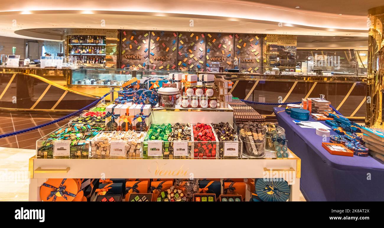 View of the gallery inside the cruise ship MSC Seaside, cruise ship of ...