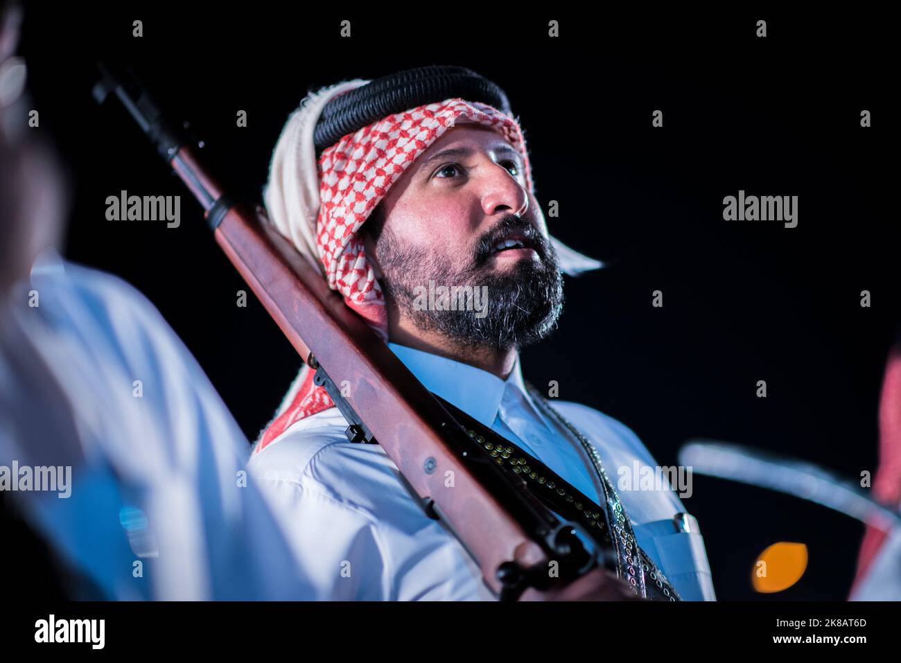 Doha,Qatar,December-18,2017: The sword dance called the "ardha" at the ...