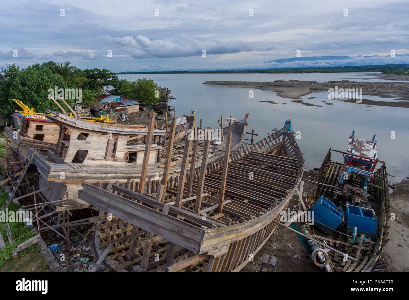 Aceh, Indonesia. 22 October 2022. A special shipyard for fishing ...