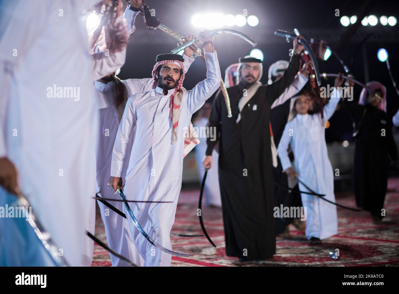 Doha,Qatar,December-18,2017: The sword dance called the "ardha" at the ...