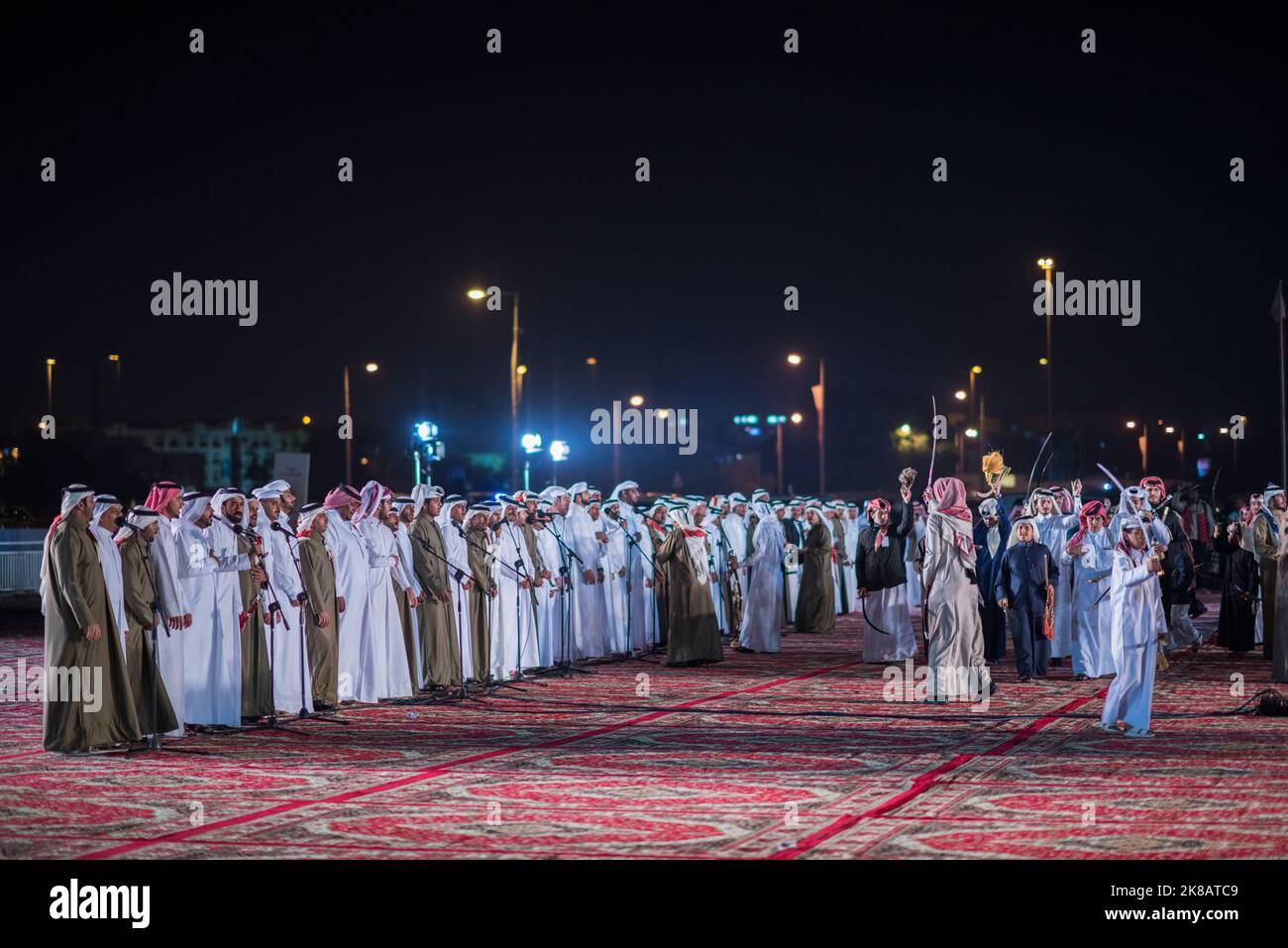 Doha,Qatar,December-18,2017: The sword dance called the "ardha" at the ...
