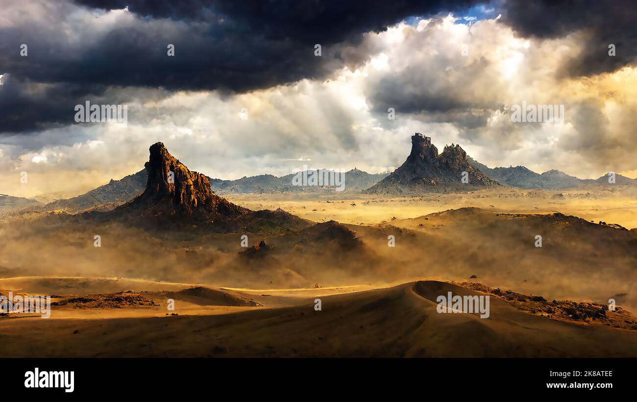 Beautiful desert sunrise view near Tabuk,Saudi Arabia Stock Photo - Alamy