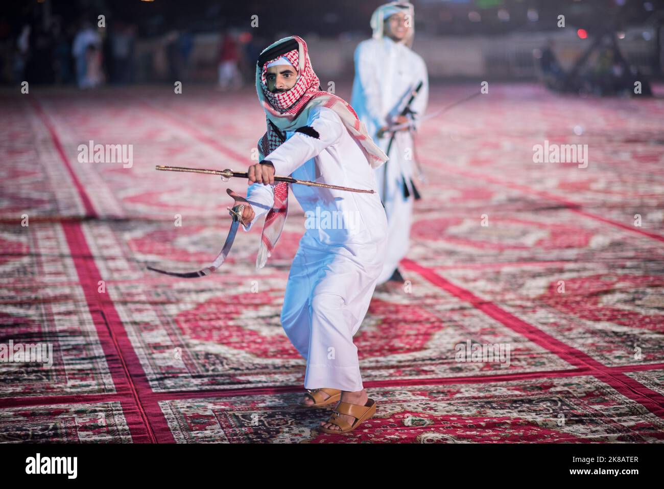 Doha,Qatar,December-18,2017: The sword dance called the "ardha" at the ...