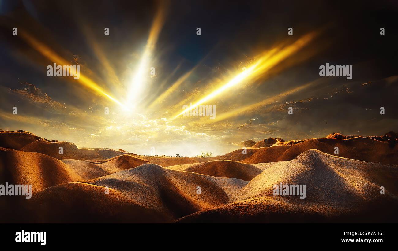 Beautiful Sand dune desert landscape in Dammam -Saudi Arabia Stock ...