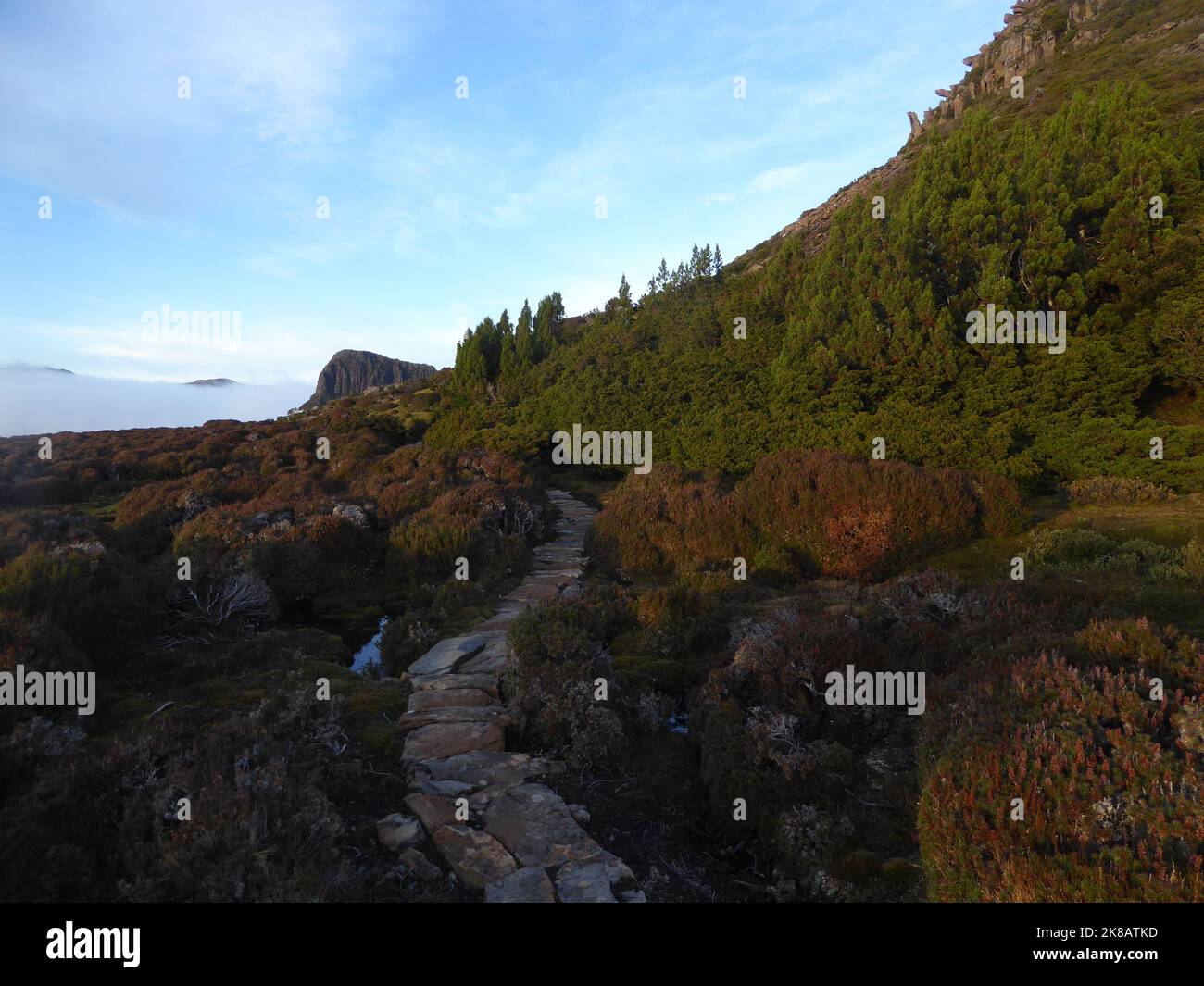 The Overland Track. Australian bushwalking track.Cradle Mountain-Lake ...