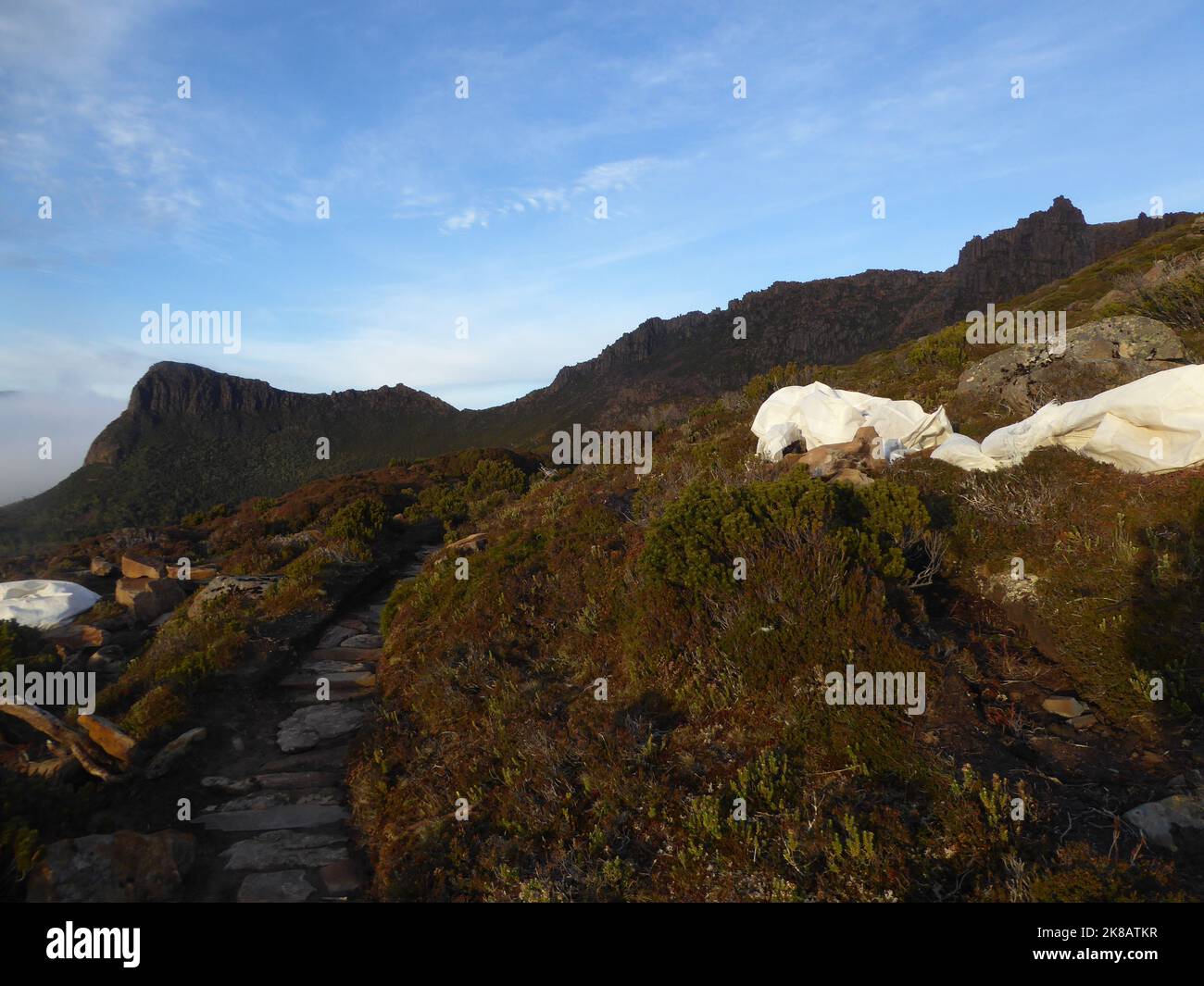 The Overland Track. Australian bushwalking track.Cradle Mountain-Lake ...