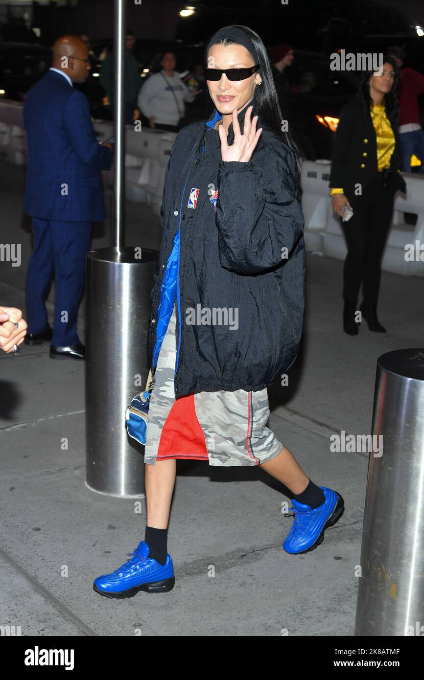 Bella Hadid attends the Verizon +play Red Carpet at Madison Square Garden for the New York ...