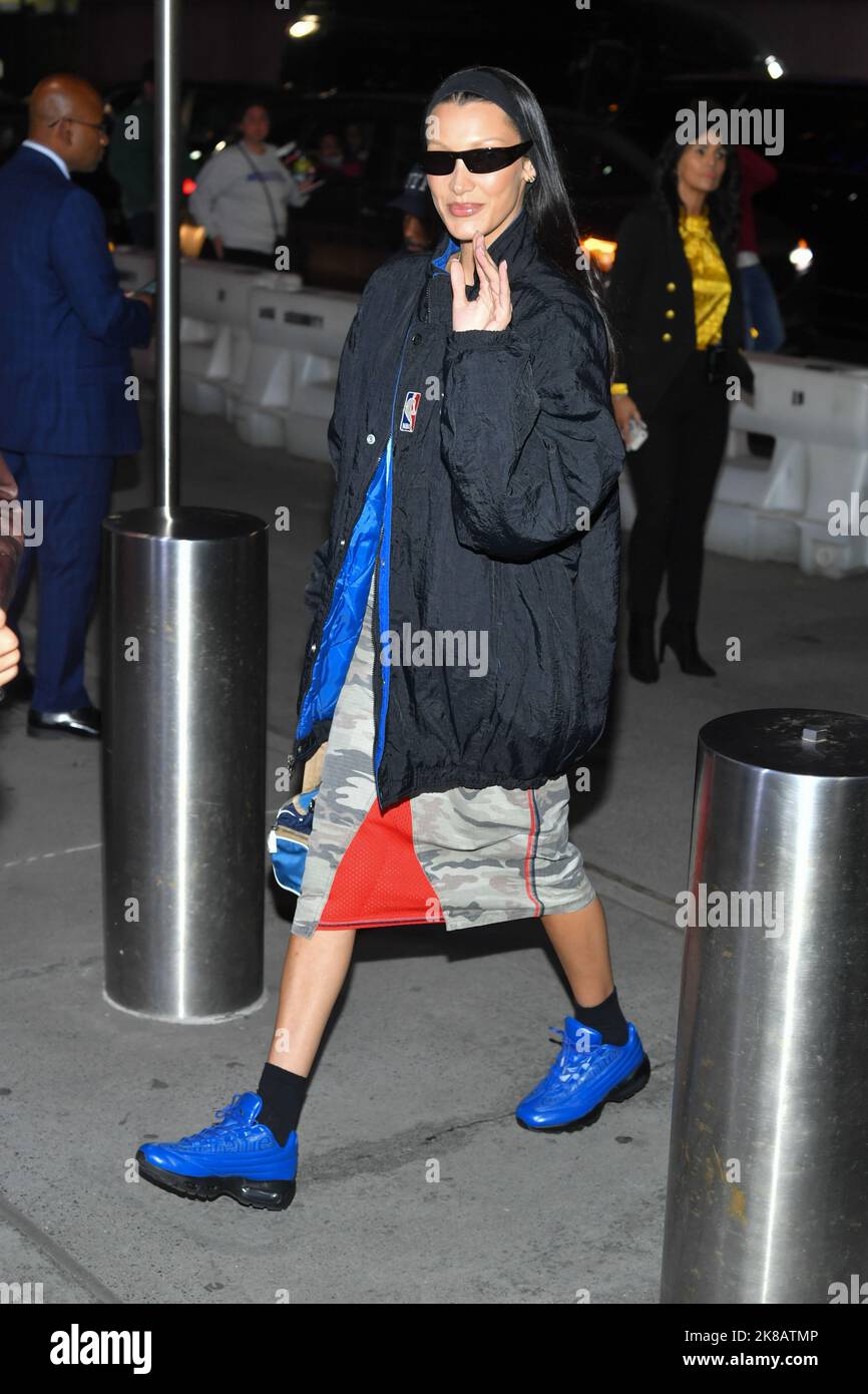 Bella Hadid attends the Verizon +play Red Carpet at Madison Square Garden for the New York ...