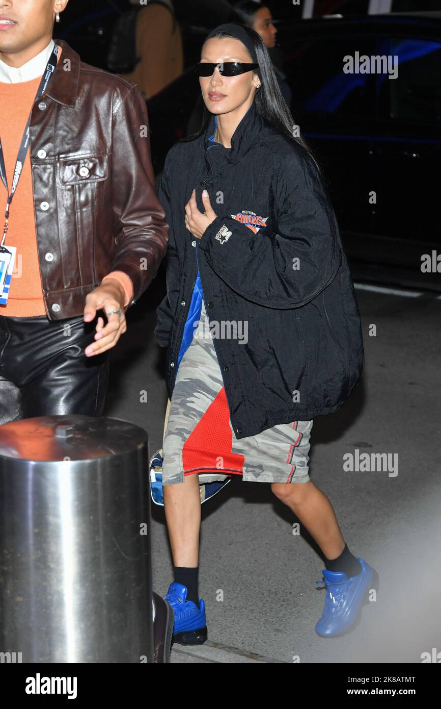 Bella Hadid attends the Verizon +play Red Carpet at Madison Square Garden for the New York ...