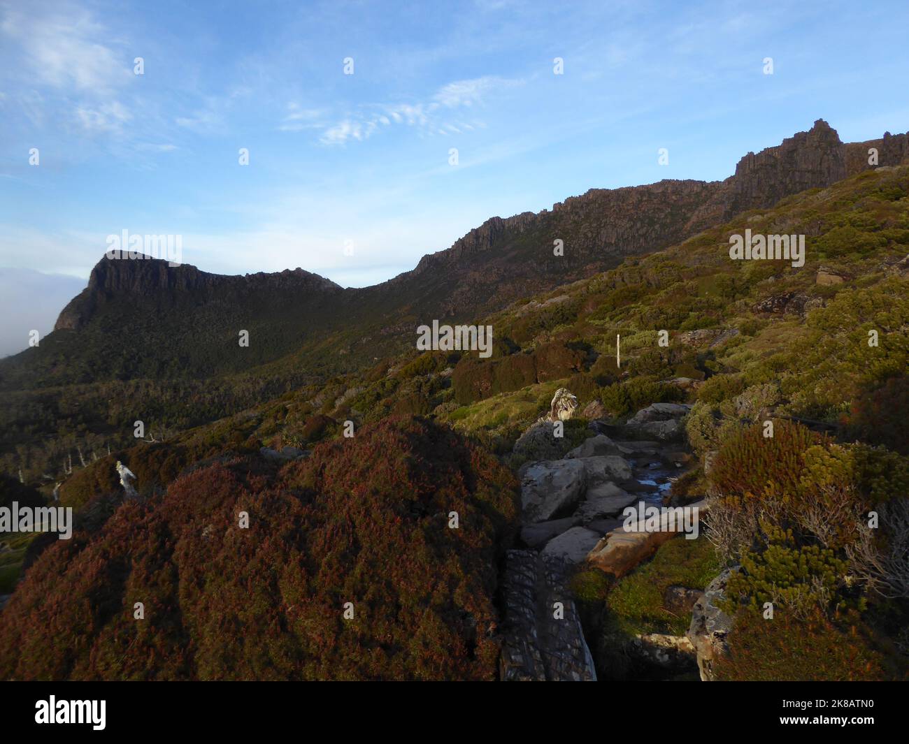 The Overland Track. Australian bushwalking track.Cradle Mountain-Lake ...