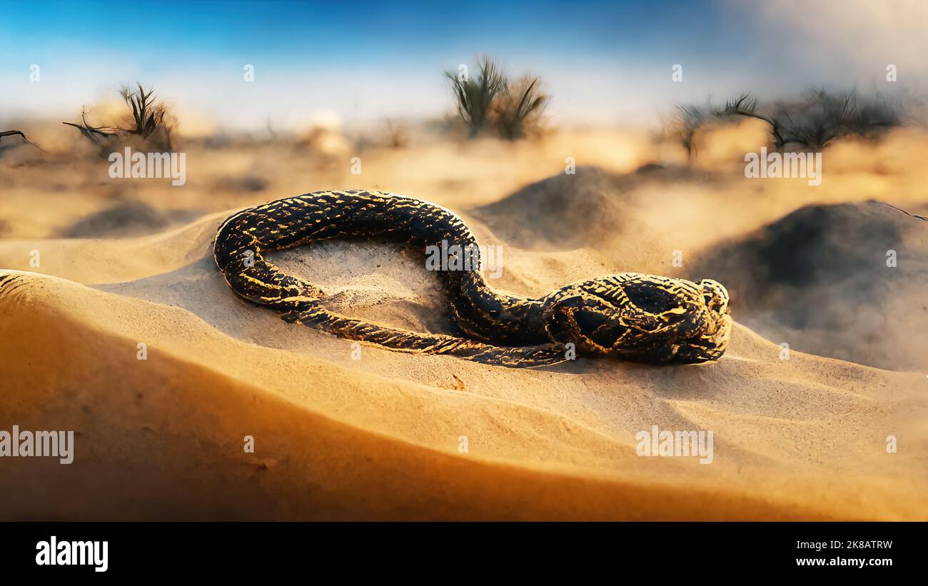 Dead viper snake on Desert near Tabuk Saudi Arabia Stock Photo - Alamy