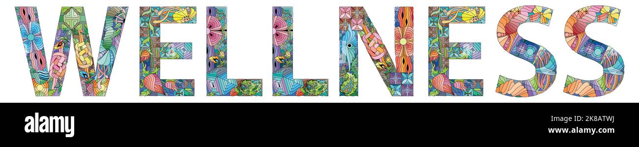 WELLNESS word cloud, fitness, sport, health concept Stock Vector Image ...