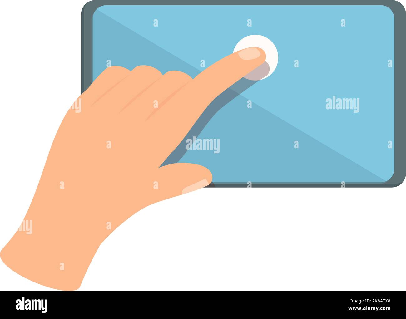 Phone screen hand dial number Stock Vector Images - Alamy