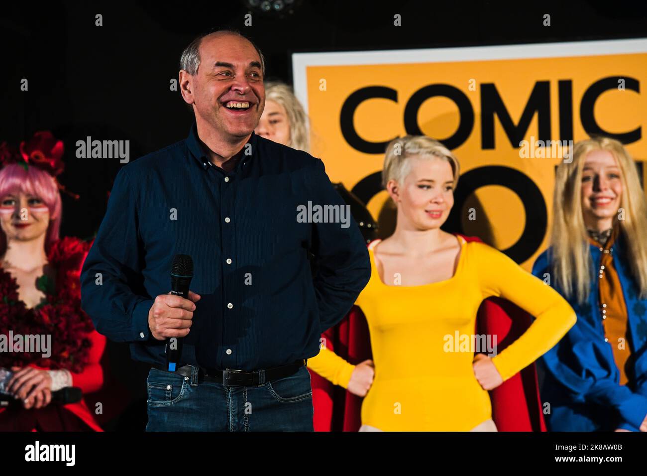 Brno, Czech Republic. 22nd Oct, 2022. Actor Miroslav Taborsky (centre ...