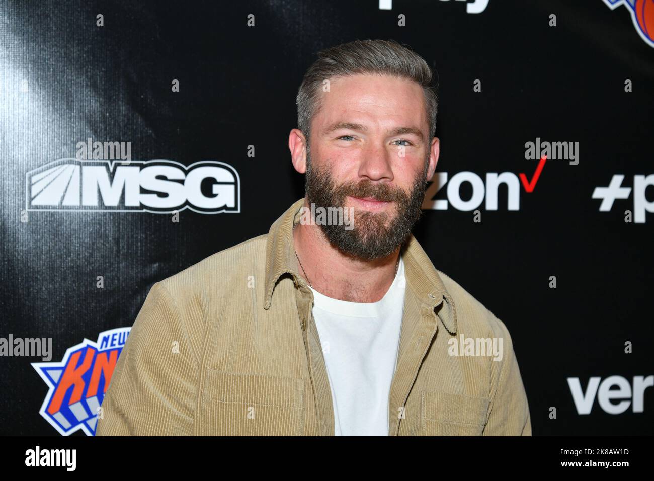 Julian Edelman attends the Verizon +play Red Carpet at Madison Square Garden for the New York ...