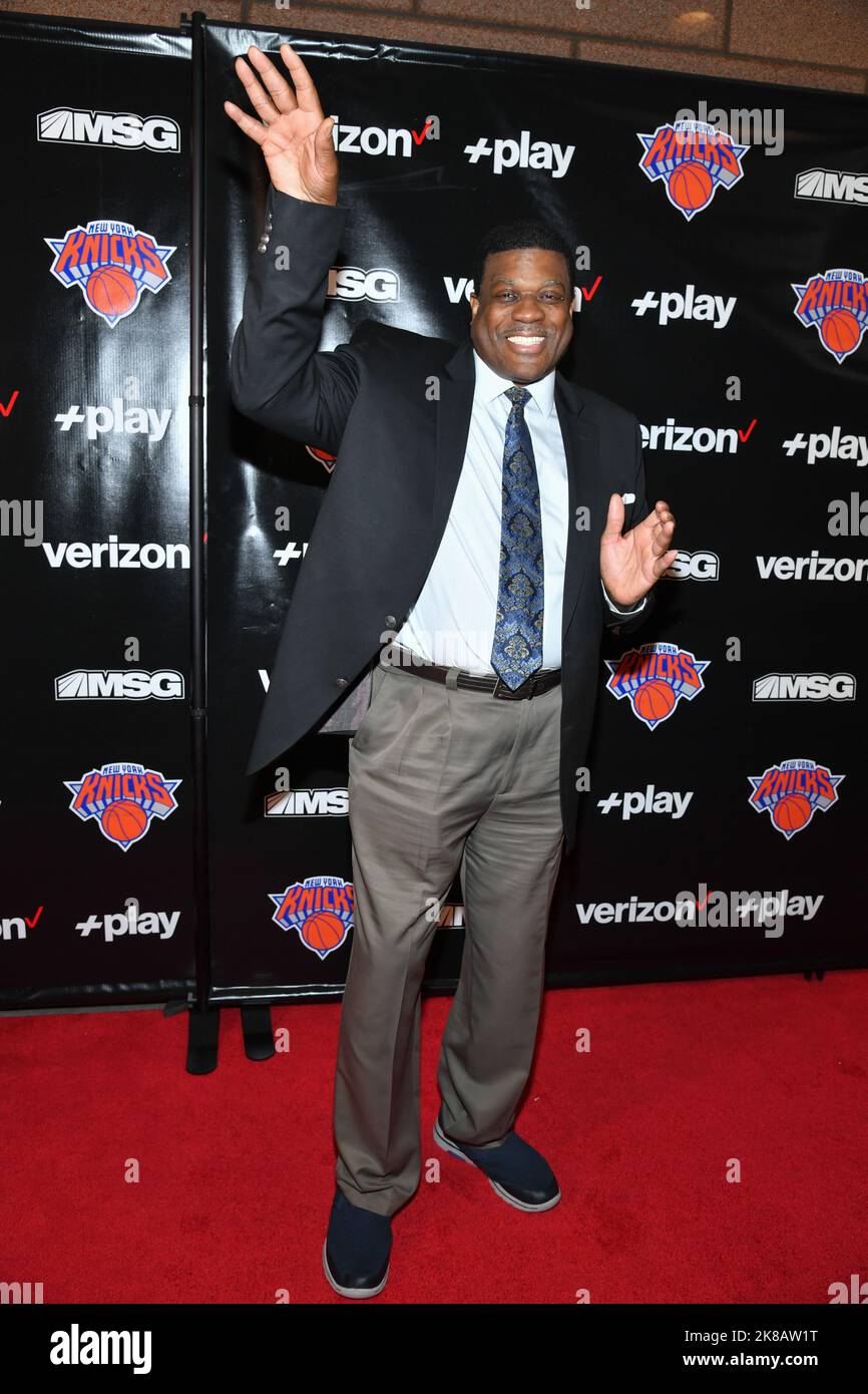 Bernard King attends the Verizon +play Red Carpet at Madison Square Garden for the New York ...