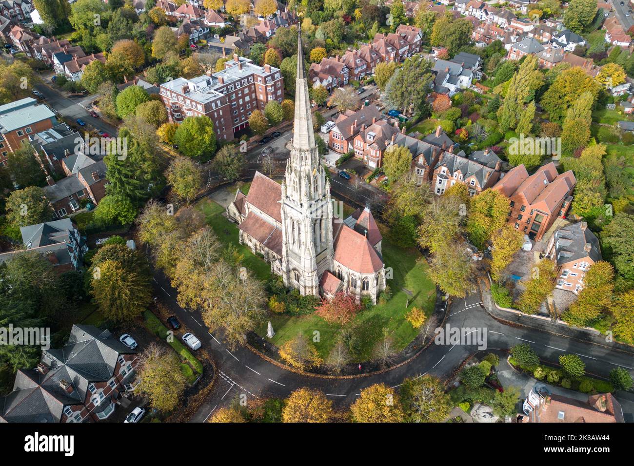 Edgbaston, Birmingham - October 22nd 2022 - The beautiful church of St ...