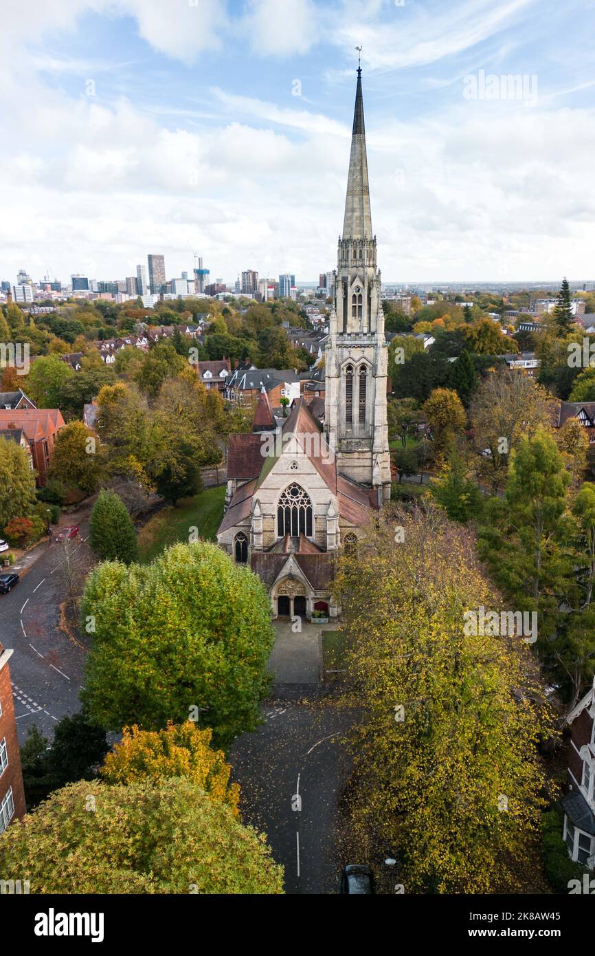 Edgbaston, Birmingham - October 22nd 2022 - The beautiful church of St ...