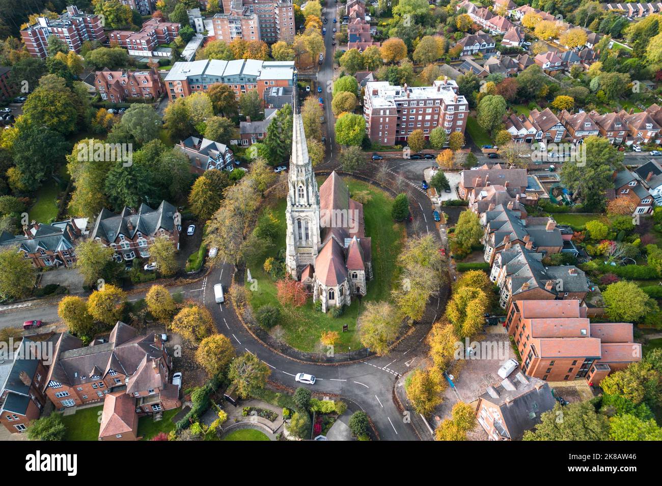 Edgbaston, Birmingham - October 22nd 2022 - The beautiful church of St ...