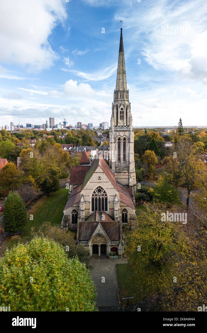 Edgbaston, Birmingham - October 22nd 2022 - The beautiful church of St ...