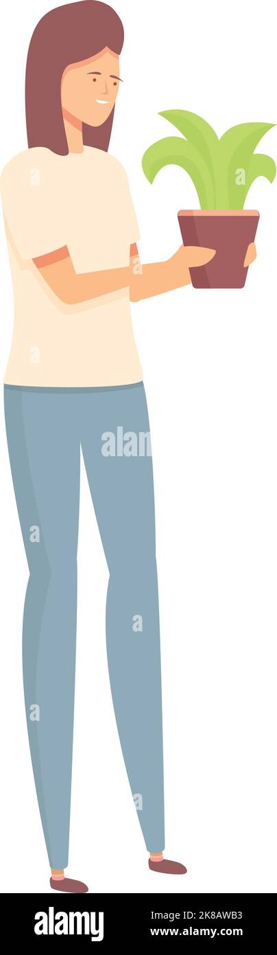 Care plant stress reduction icon cartoon vector. Medicine recession ...