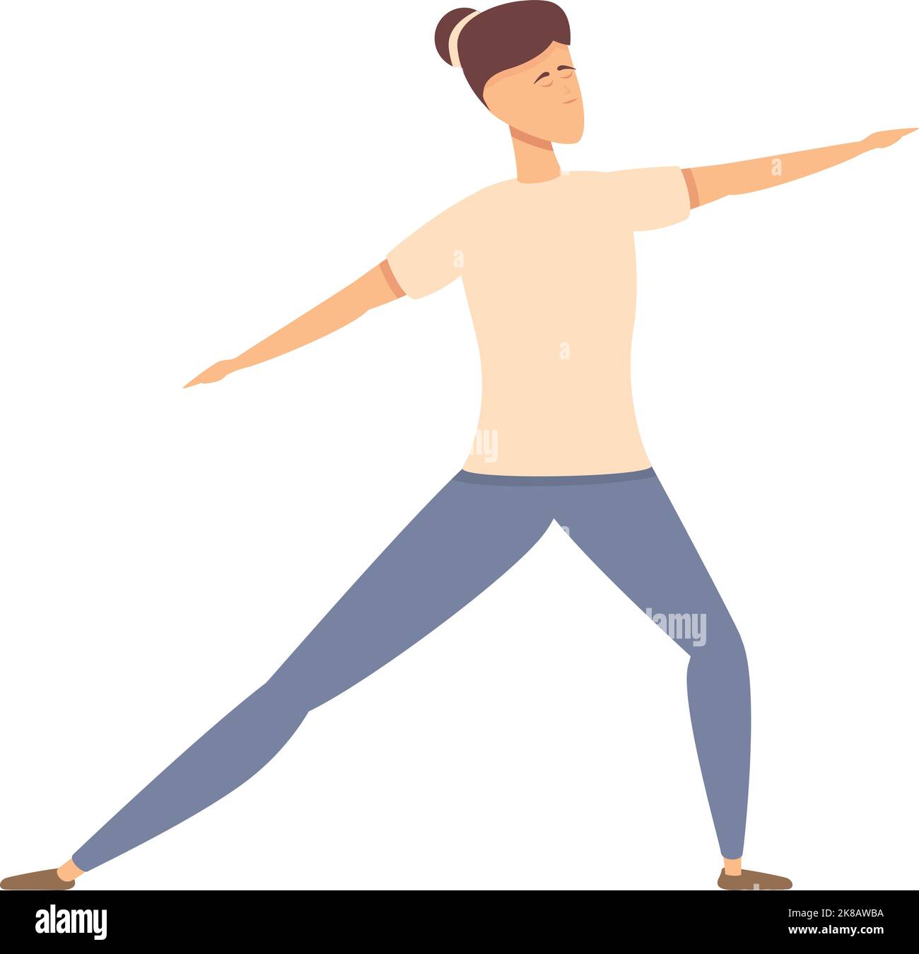Morning stress reduction icon cartoon vector. Loud spa. Step lifestyle ...