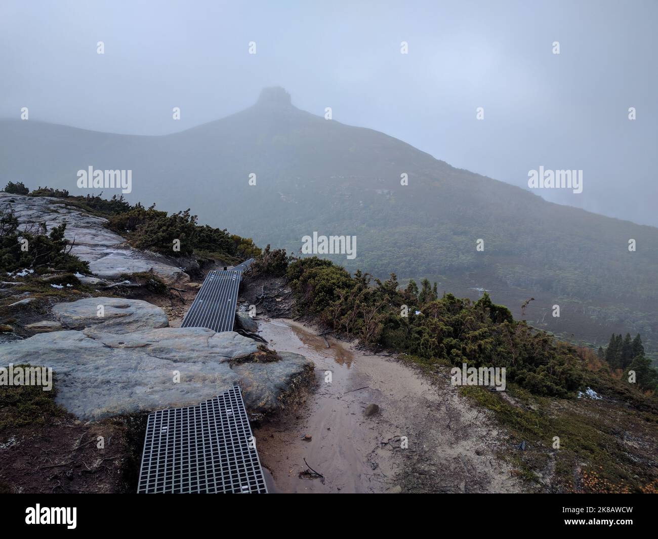The Overland Track. Australian bushwalking track.Cradle Mountain-Lake ...