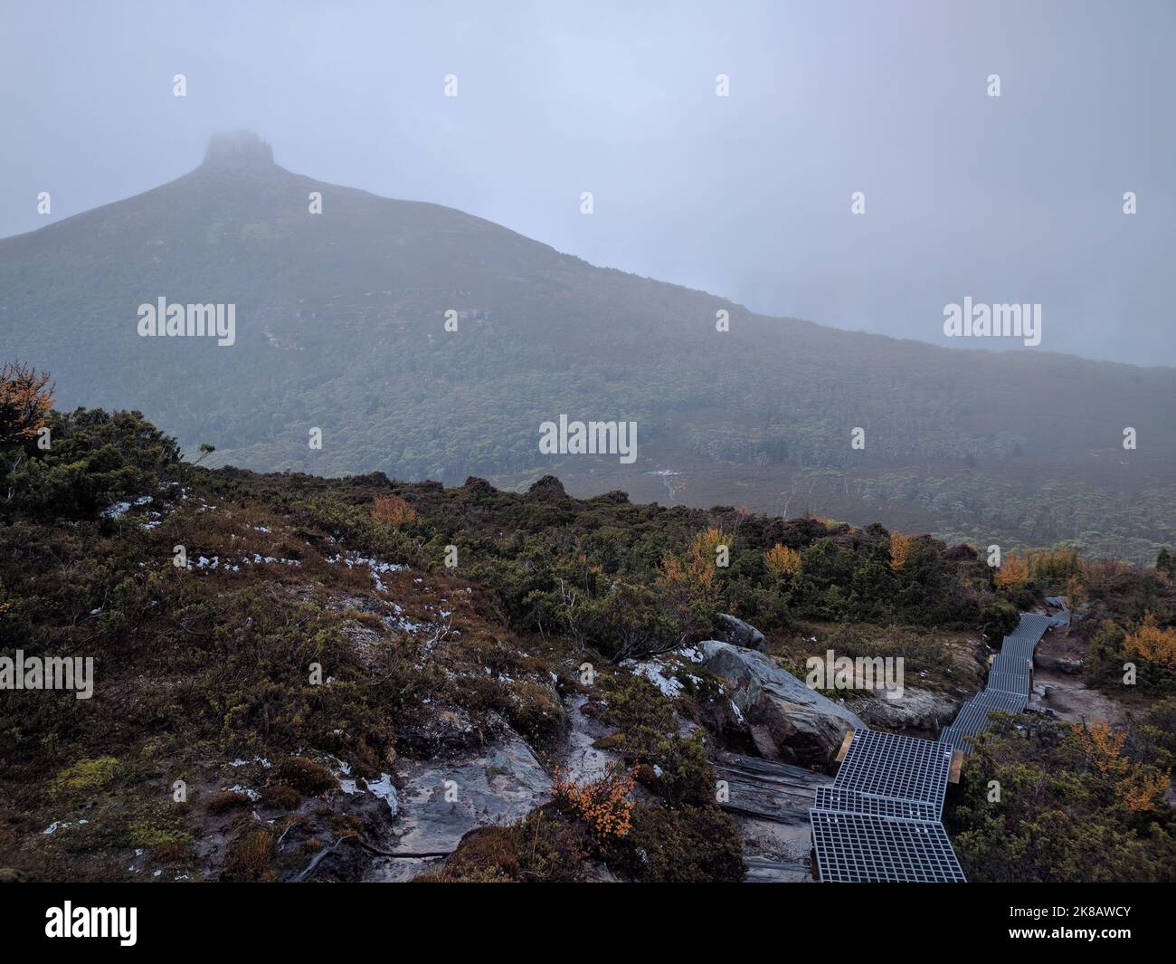 The Overland Track. Australian bushwalking track.Cradle Mountain-Lake ...