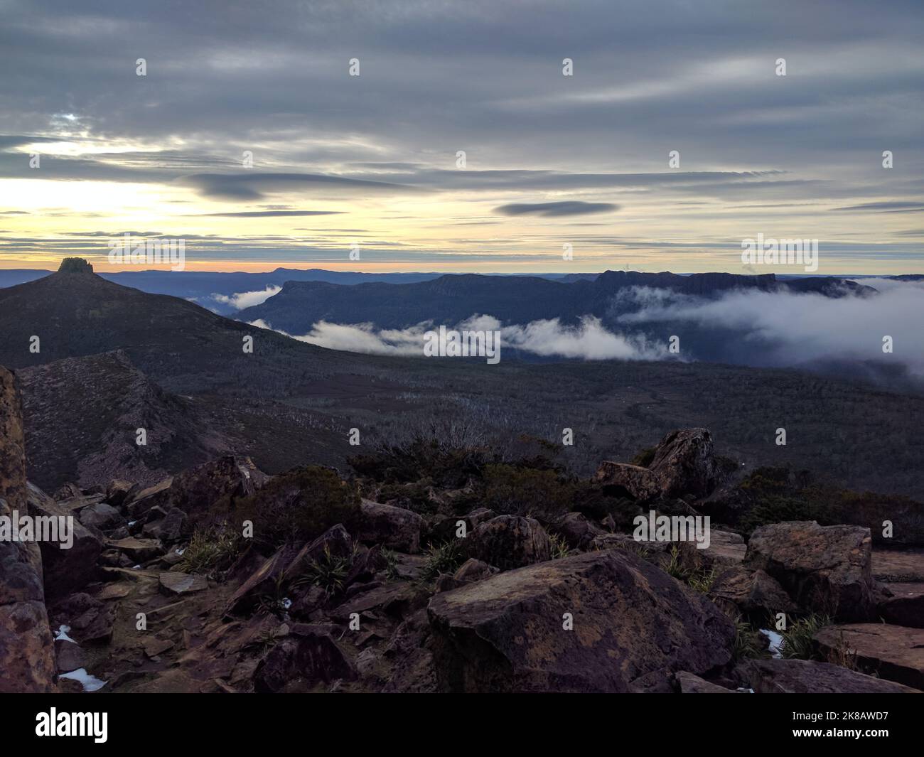 The Overland Track. Australian bushwalking track.Cradle Mountain-Lake ...