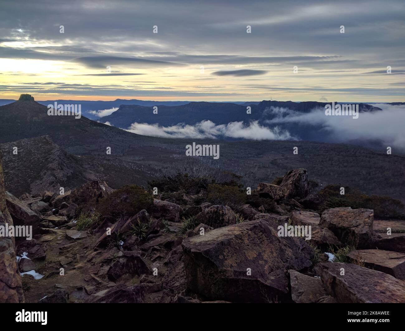 The Overland Track. Australian bushwalking track.Cradle Mountain-Lake ...