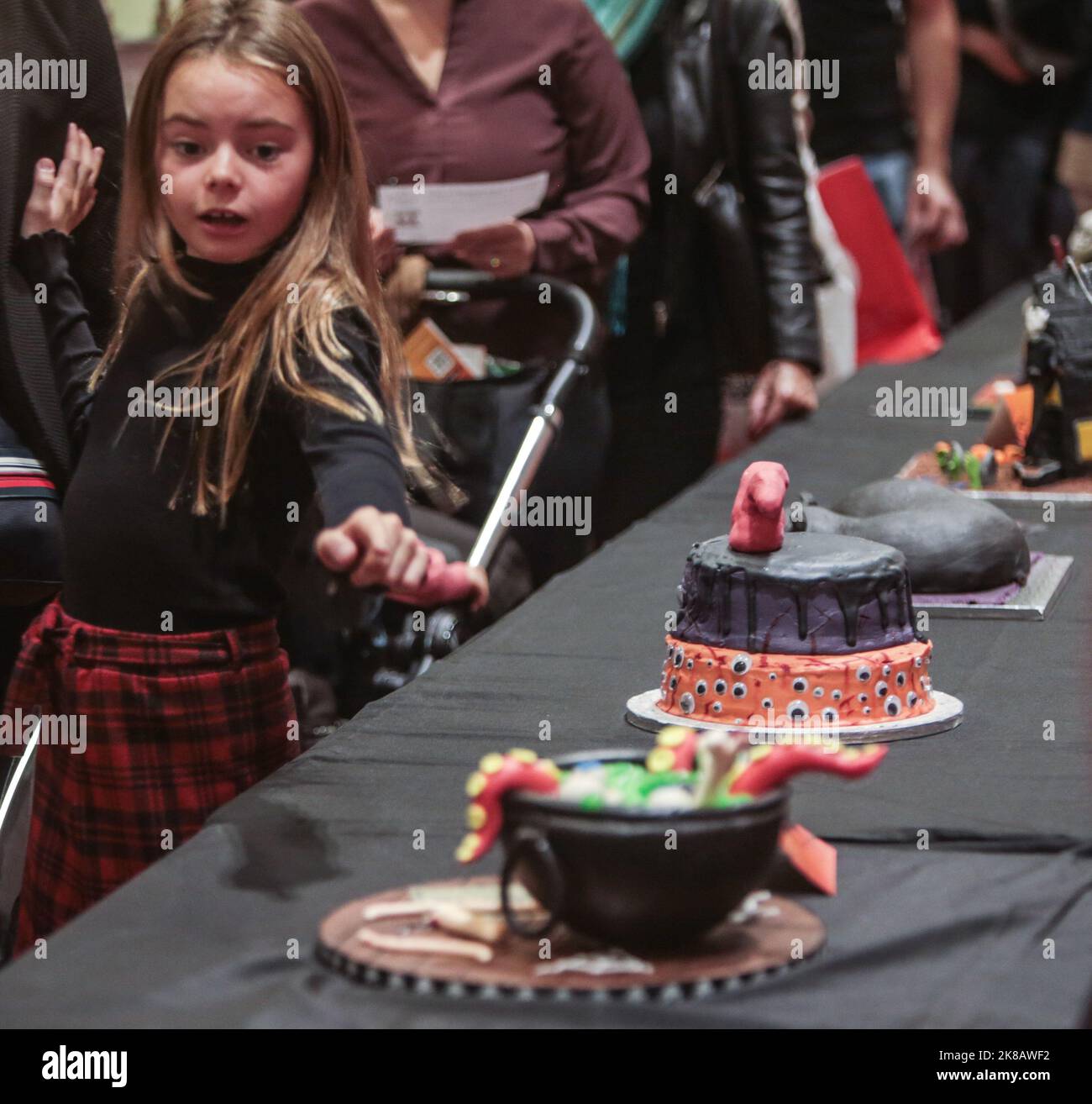 London UK 22 Oct 2022 Halooween was the theme of this year fantasy cakes section st the Cake and ...