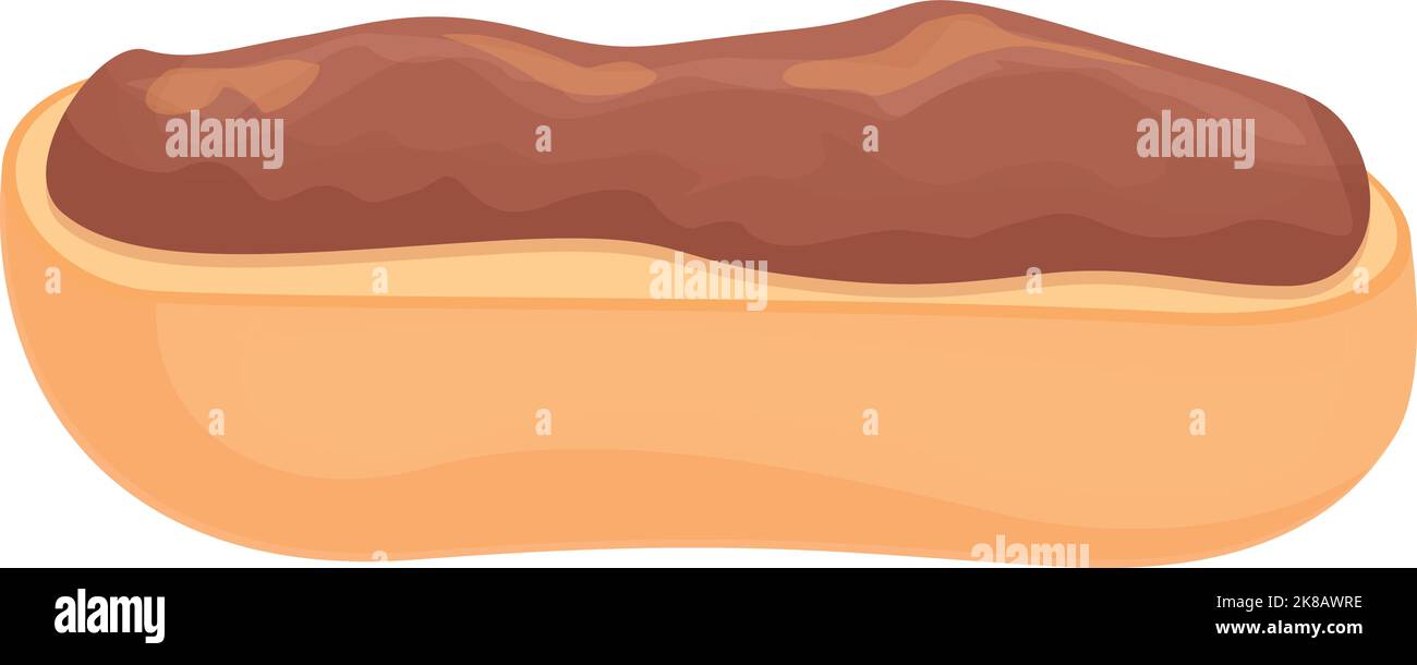 Chocolate eclair icon cartoon vector. Dutch food. Holland cuisine Stock ...