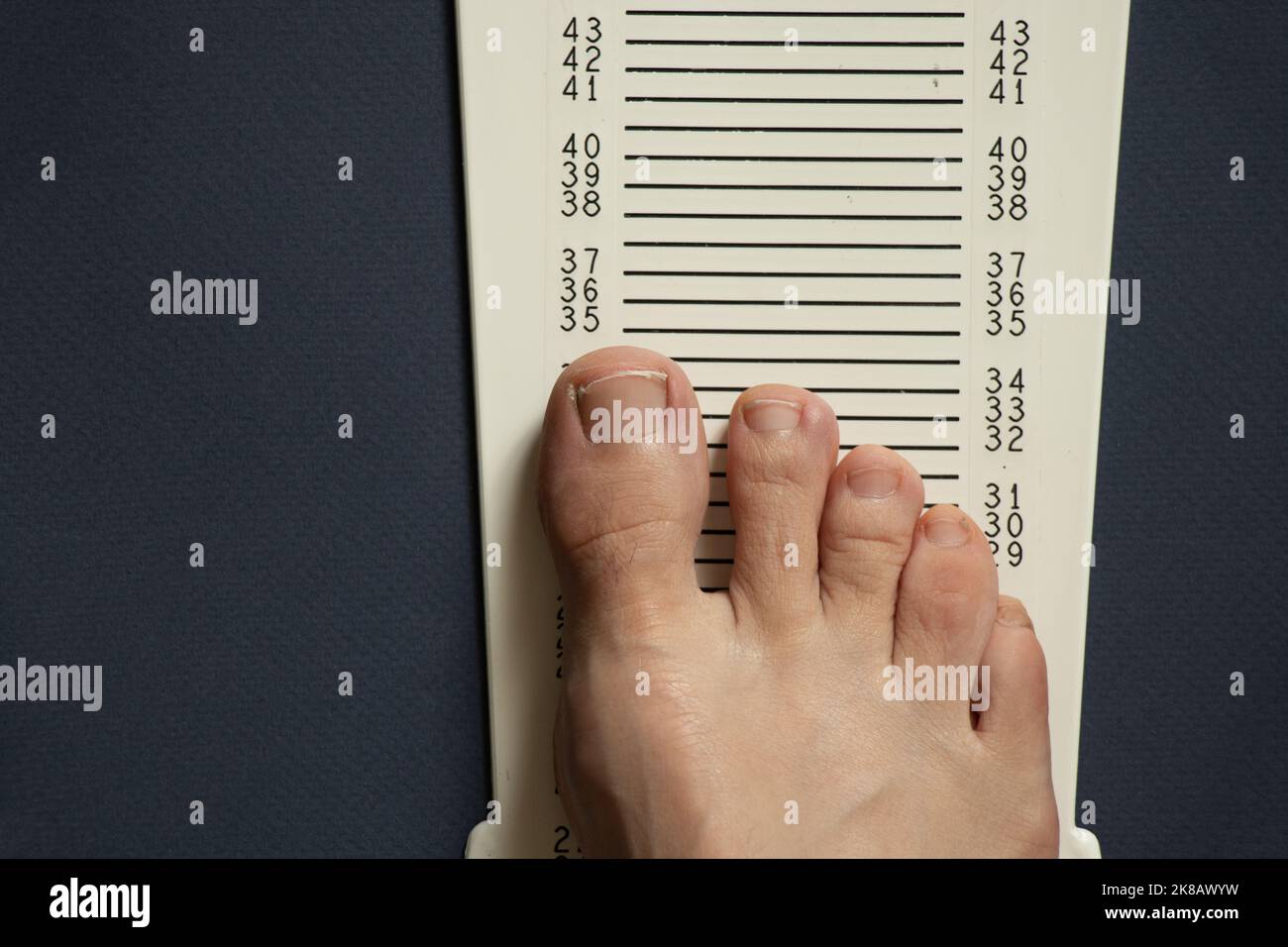 stopwatch for measuring leg length on an isolated background, plastic ...