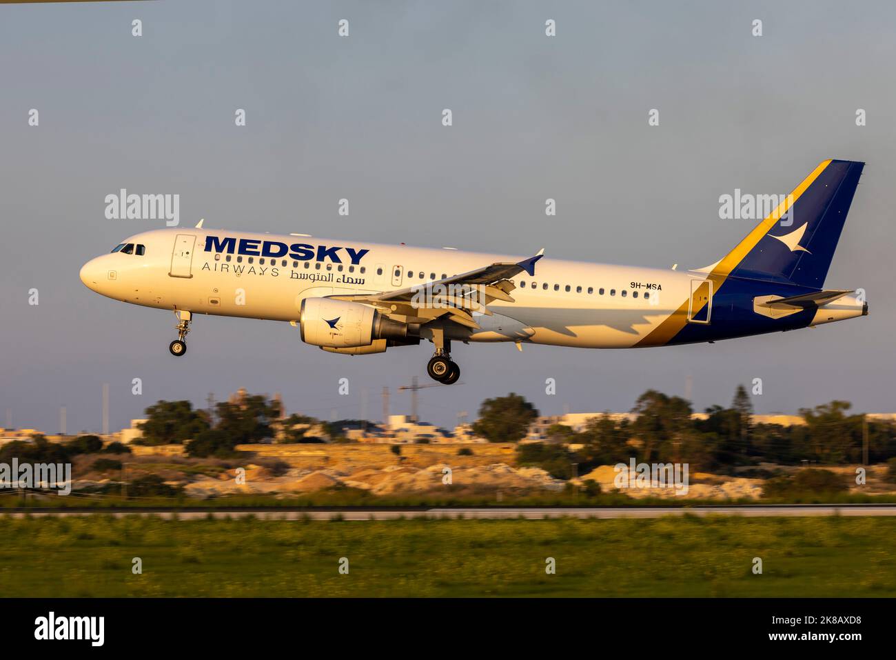 MedSky Airways Airbus A320-214 (Reg.: 9H-MSA) operating a flight from ...
