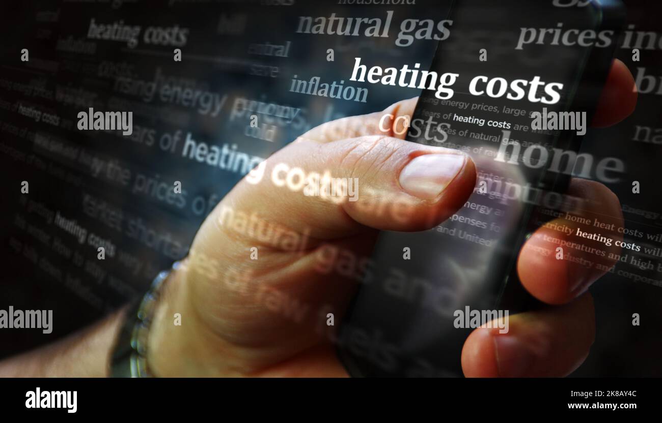 Social media on display with Heating costs, crisis, energy inflation ...