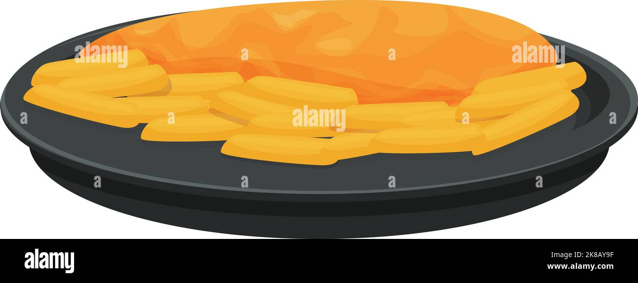 Fried potato icon cartoon vector. Cuisine chicken. Australia dinner ...