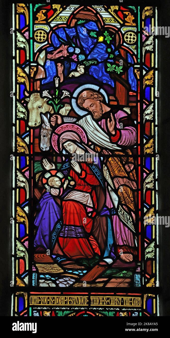 A stained glass window by Lavers and Barraud 1861 depicting the ...