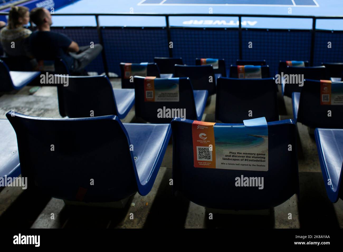Illustration picture shows info a on seat at the European Open Tennis ...
