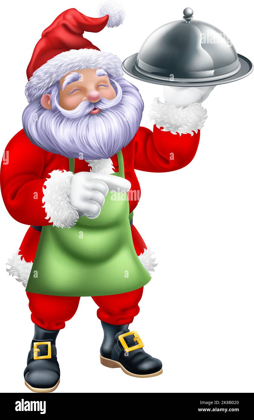 Christmas Santa Claus Father Christmas Food Chef Stock Vector Image ...