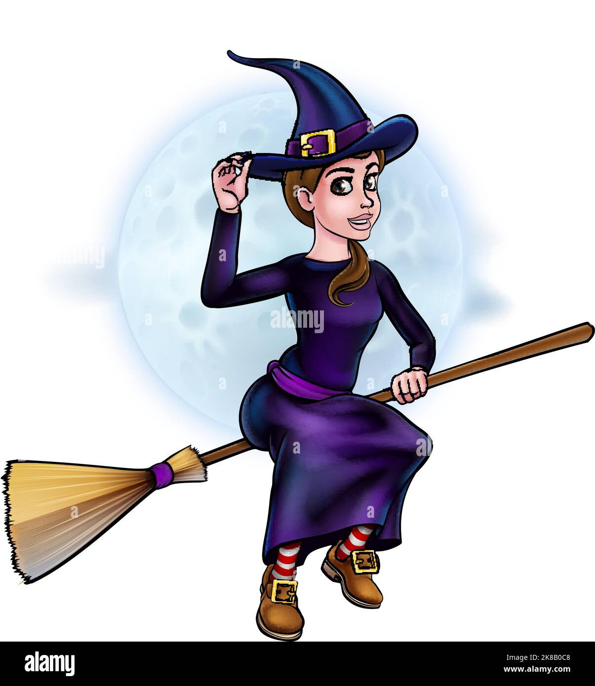 Witches broomsticks Stock Vector Images - Alamy
