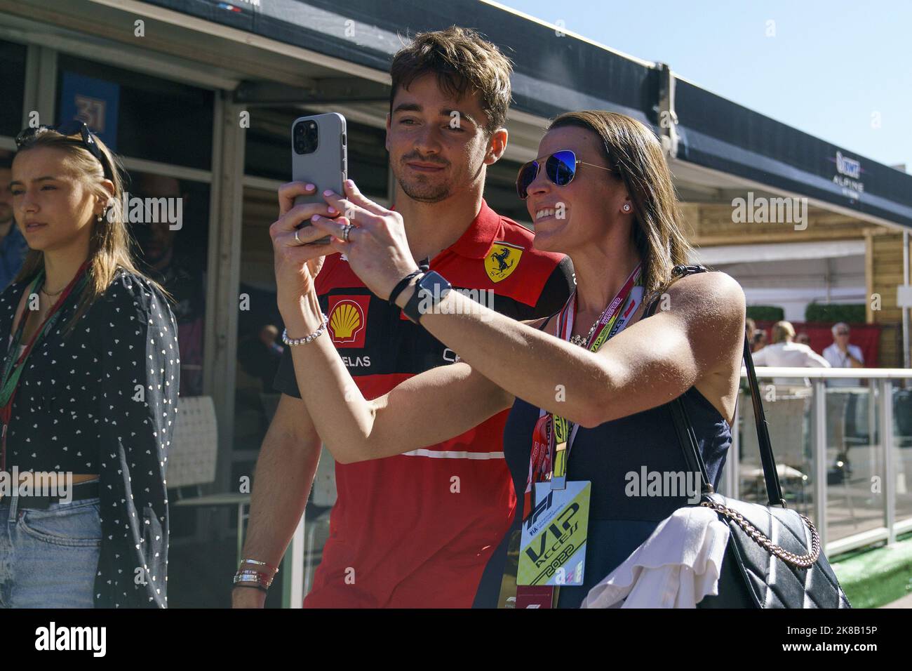 Monaco's Formula One driver Charles Leclerc of Scuderia Ferrari arrives ...