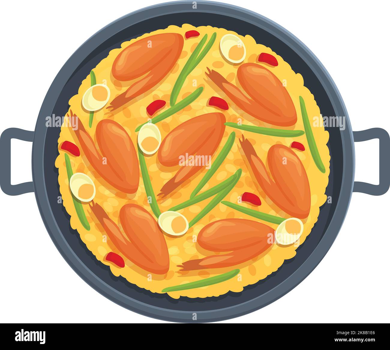 Spain paella icon cartoon vector. Spanish food. Cuisine menu Stock ...