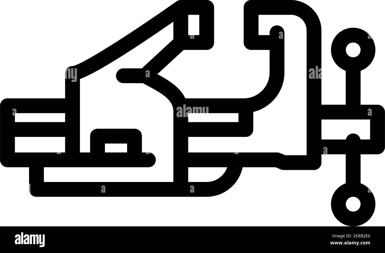 bench vice line icon vector illustration Stock Vector Image & Art - Alamy