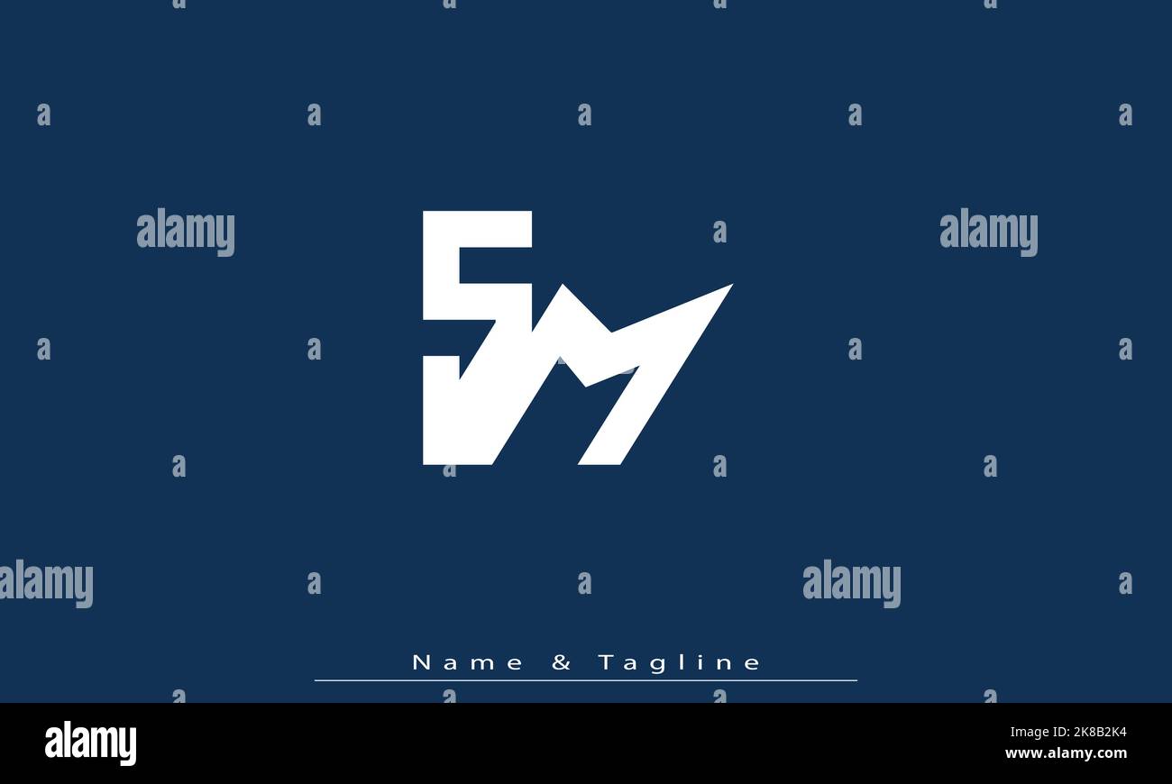 Alphabet letters Initials Monogram logo SM , MS Stock Vector Image ...