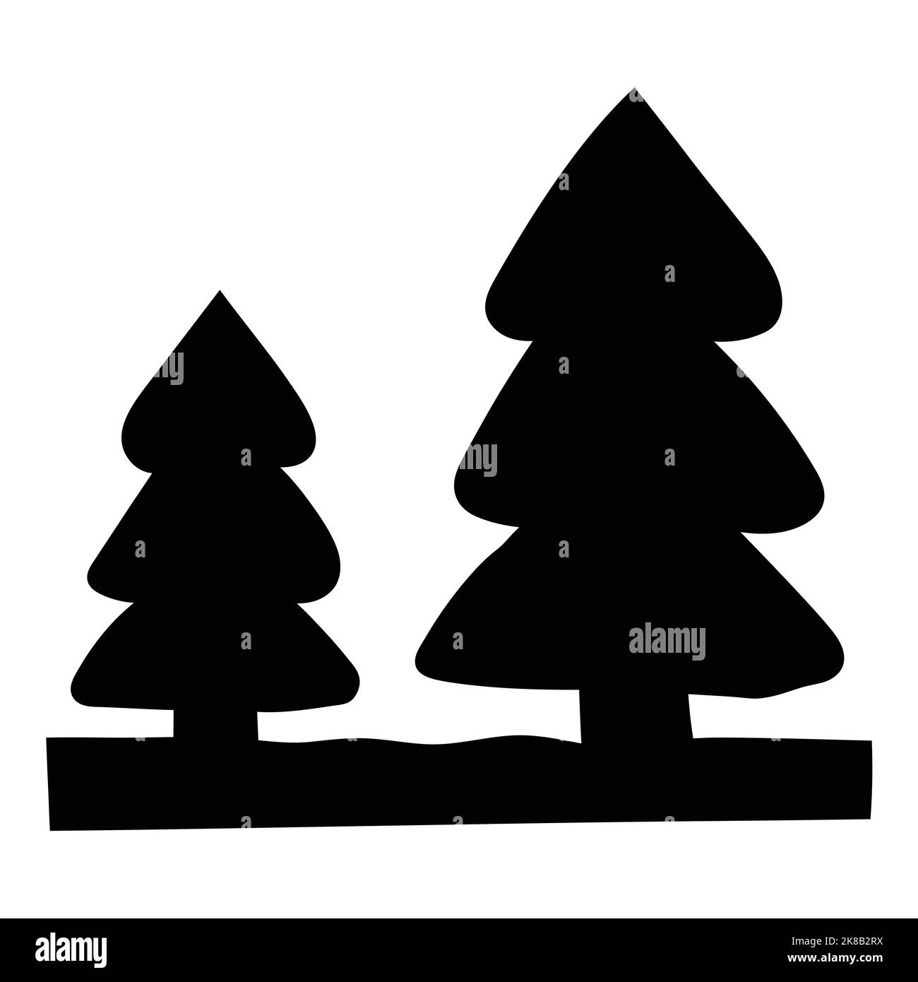 Decorated christmas trees Vector Illustration for christmas element ...