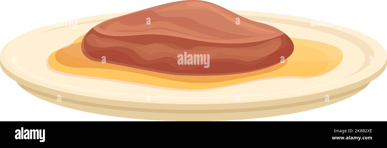 Hot foie gras icon cartoon vector. Duck delicacy. Ham pate Stock Vector ...