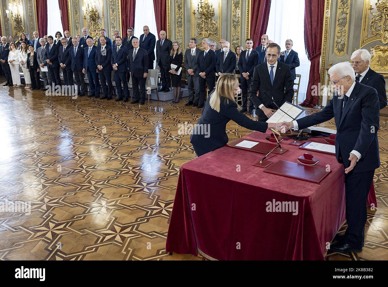 New Italian Prime Minister Giorgia Meloni attends the swearing-in ...