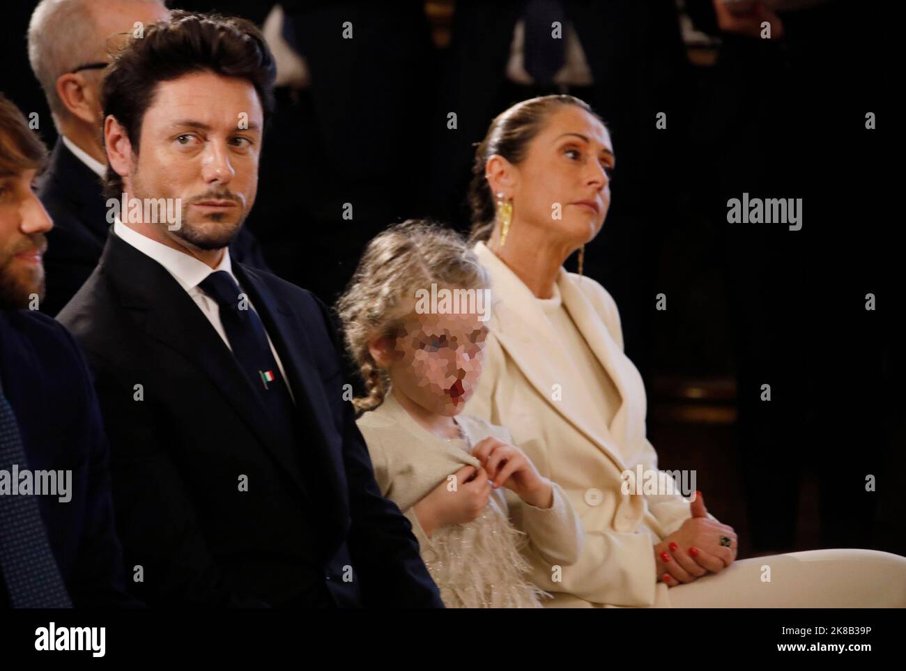 Rome, Italy. 22nd Oct, 2022. Rome, The husband with the daughter and ...