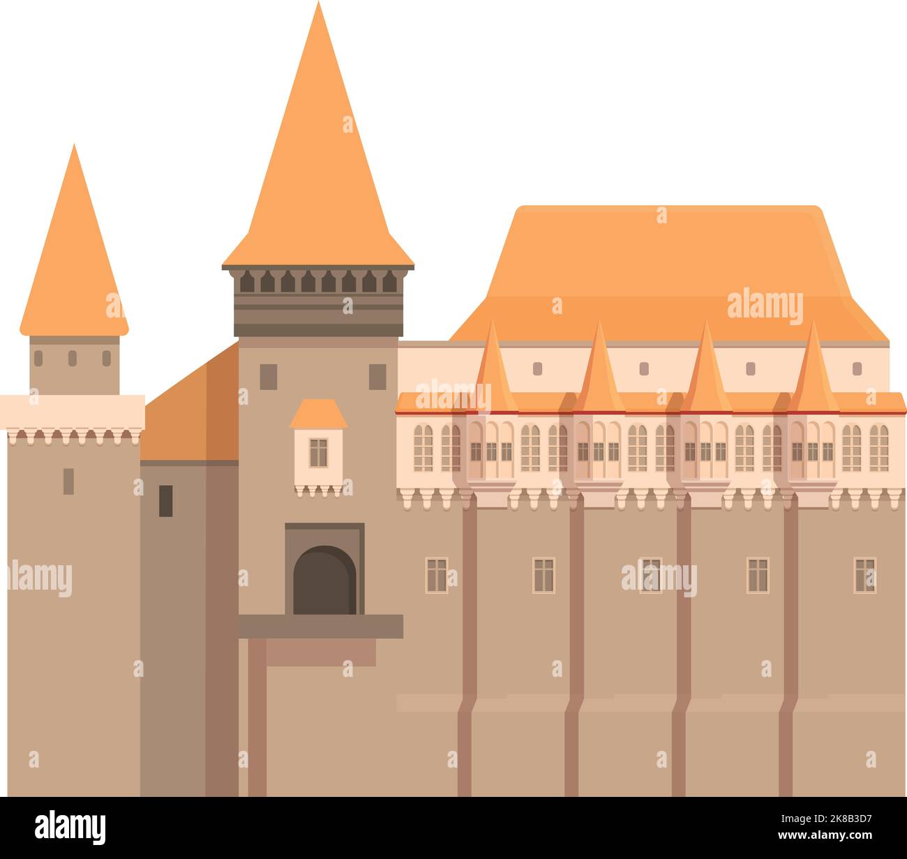 Romania castle icon cartoon vector. Romania travel. National day Stock ...
